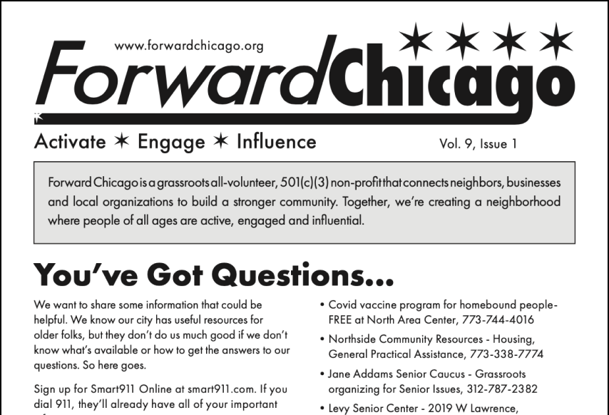Forward Chicago Spring / Summer 2022 Newsletter | Forward Chicago